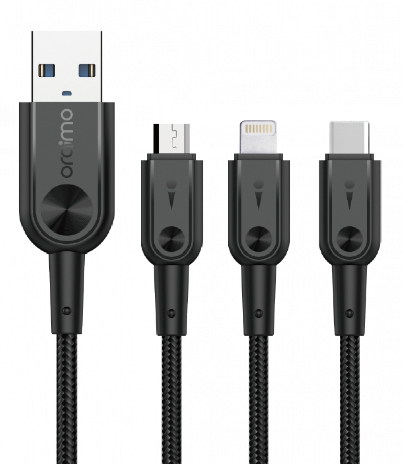 Oraimo cable OCD-X101 3in1 2A black – Egyptmarketo.com